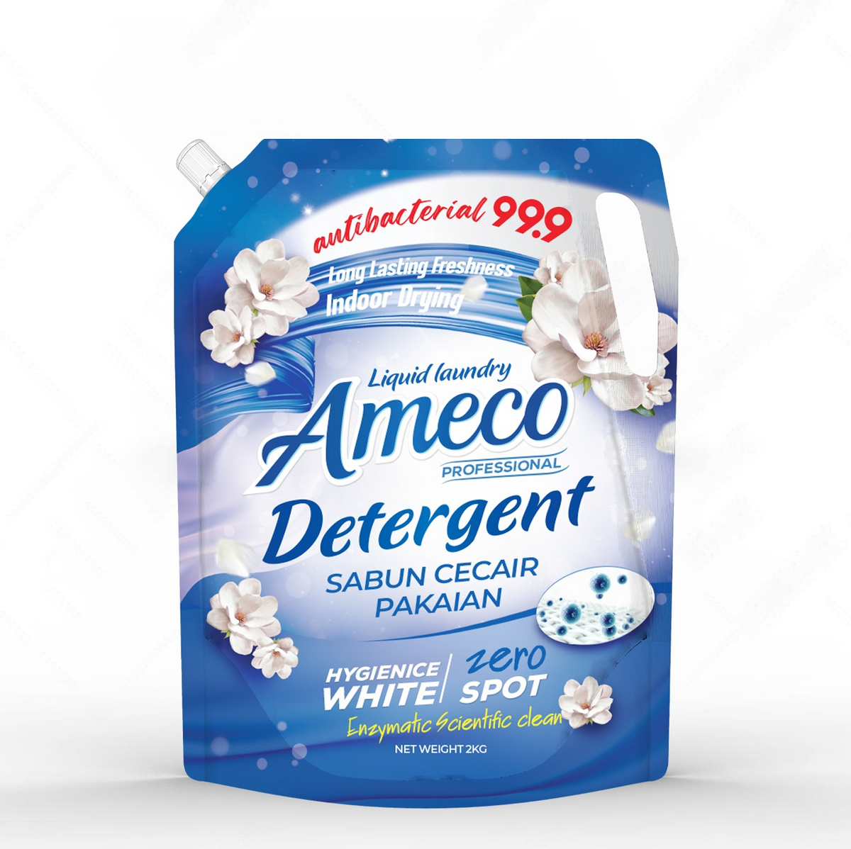 AMECO PROFESSIONAL LIQUID LAUNDRY DETERGENT HYGIENICE WHITE – Arabian Organics