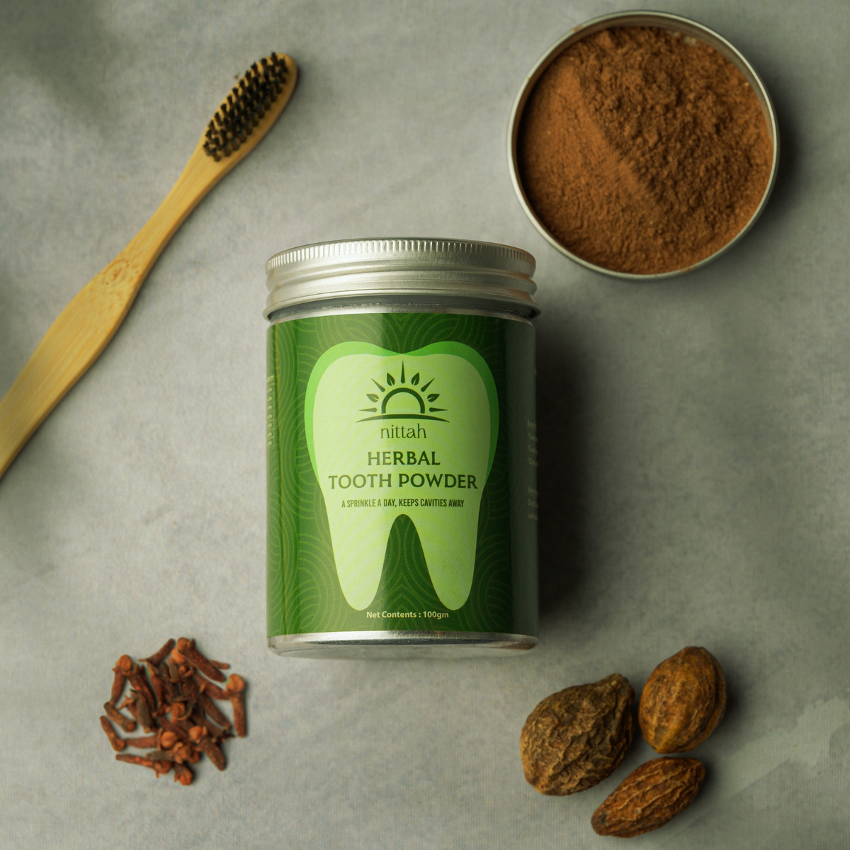 Herbal Tooth Powder - Nittah Organics - 100g – Arabian Organics