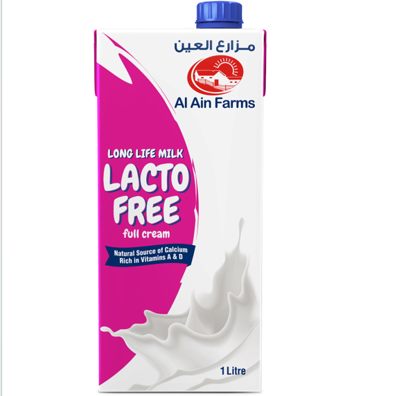 Al Ain Farms Lactose Free UHT Milk 1 liter x12 (Tetra Pack) – Arabian ...