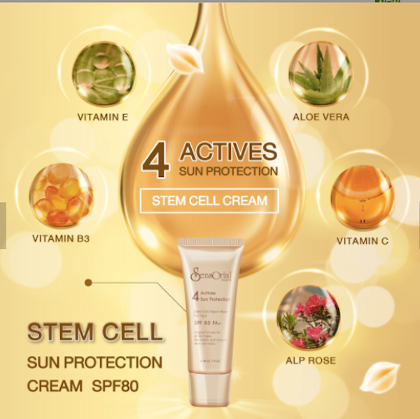 Sensorial Stem Cell Sun Protection SPF Booster 80,Protection from UVA ...