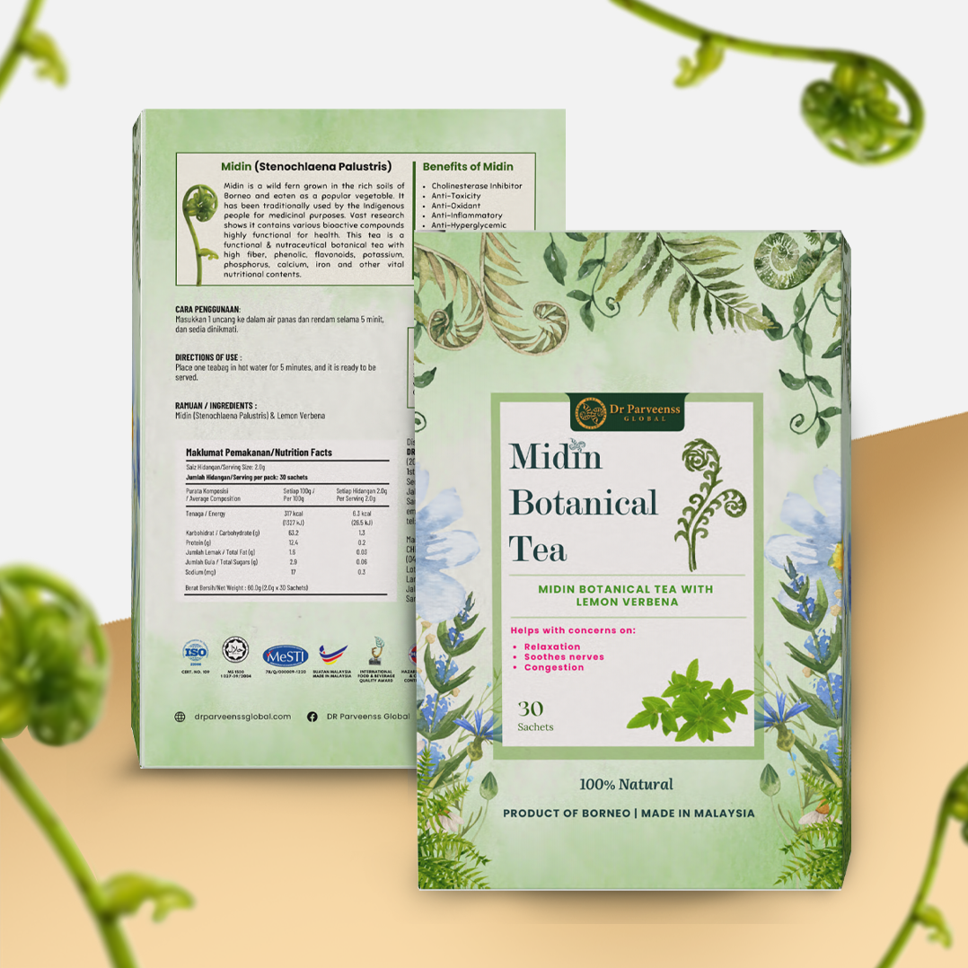 MIDIN BOTANICAL TEA WITH LEMON VERBENA (30 sachets – Arabian Organics