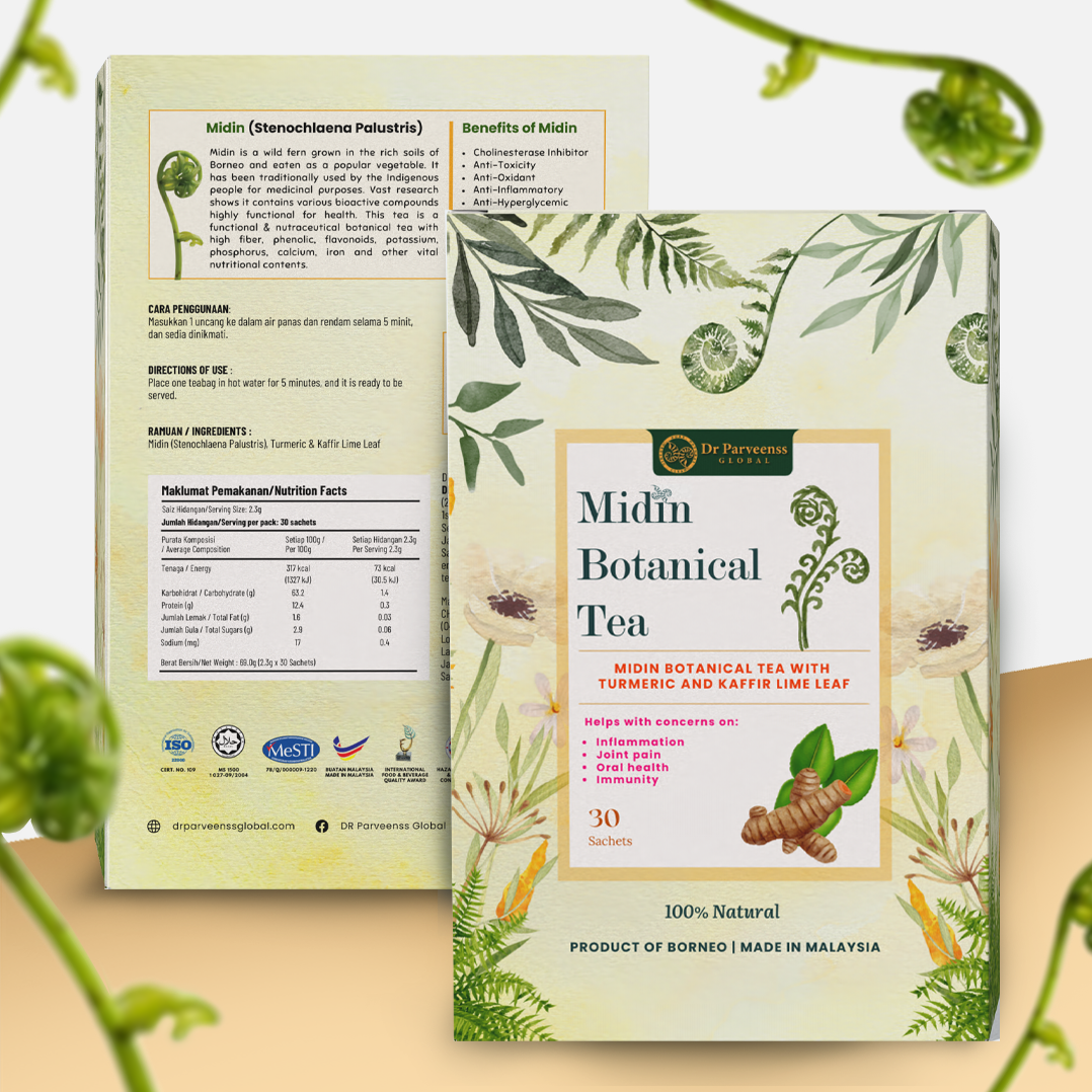 MIDIN BOTANICAL TEA WITH TURMERIC & KAFFIR LIME LEAF (30 sachets ...