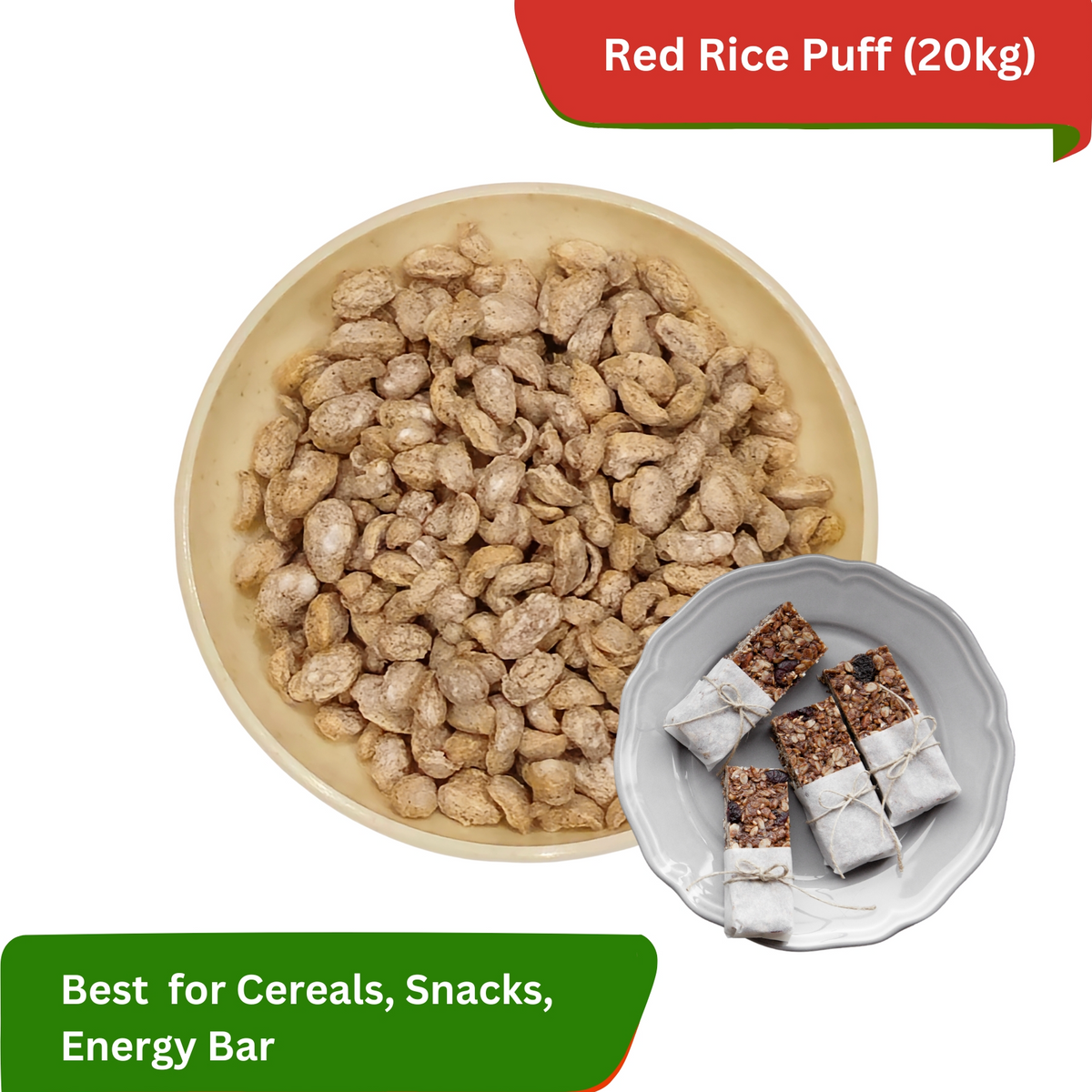 Crispy Red Rice Puffs | Nutritious Snack from Primera Low GI Rice ...