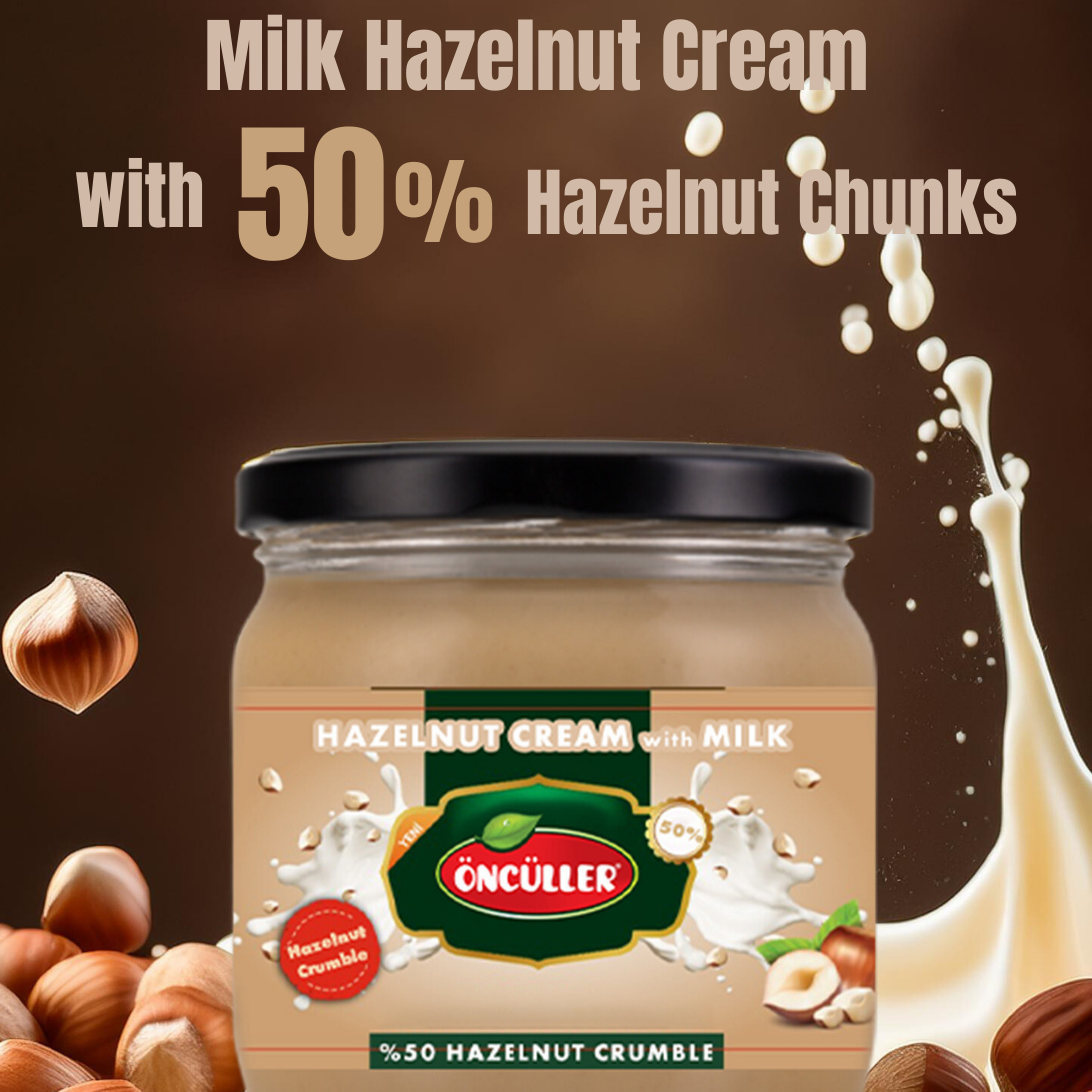 Milk Hazelnut Cream with Hazelnut Chunks – Arabian Organics