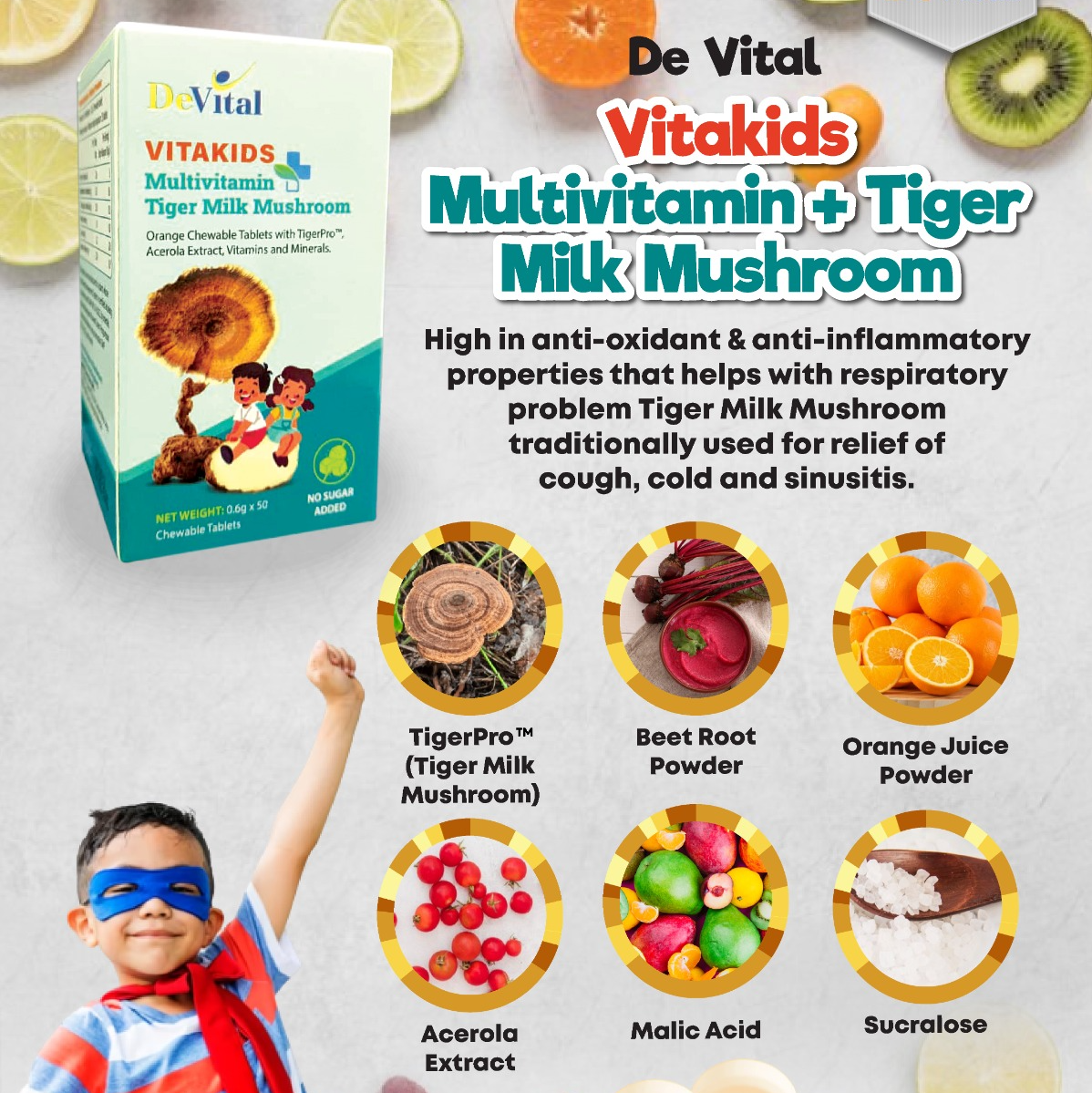 Children’s Chewable Multivitamin with Tiger Milk Mushroom – Arabian ...