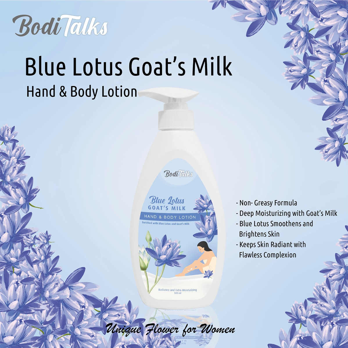 Blue Lotus Goat's Milk Lotion – Arabian Organics