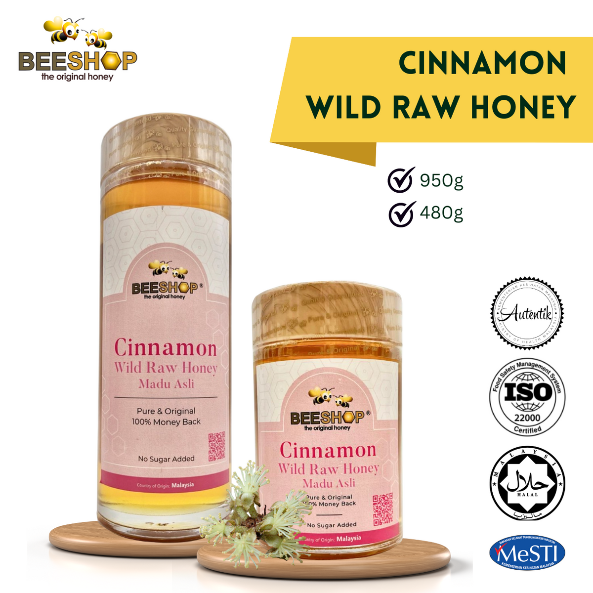 Beeshop Premium Cinnamon Honey – Arabian Organics