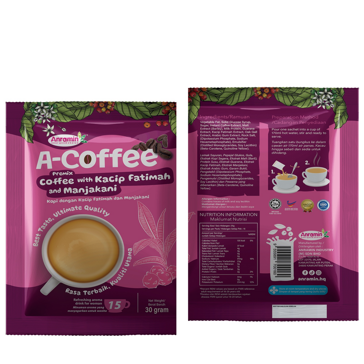 Anramin Kacip Fatimah Coffee Empowering Coffee for Vitality & Wellness ...