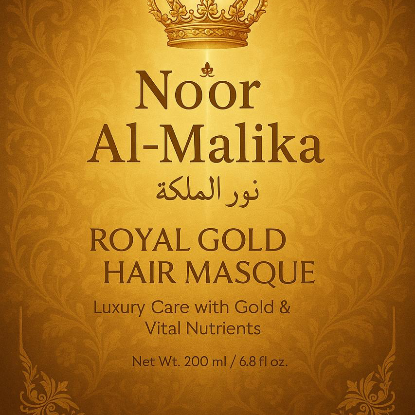 gold hair mask Noor al Malika, natural/organic – Arabian Organics