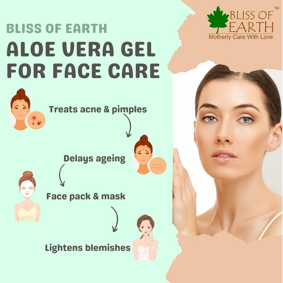 Bliss of earth® 99% Pure Crystal Clear Aloe Vera Gel | 200GM – Arabian ...