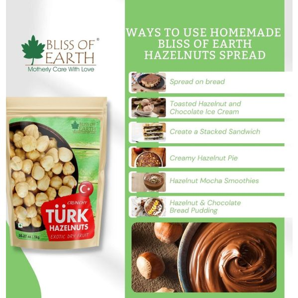 Bliss of Earth Turkish Hazelnuts 500gm – Arabian Organics