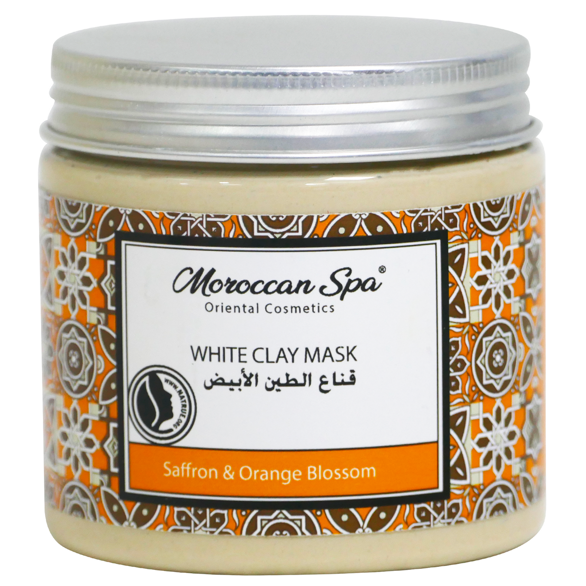 WHITE CLAY MASK WITH SAFRON & ORANGE BLOSSOM 300g – Arabian Organics