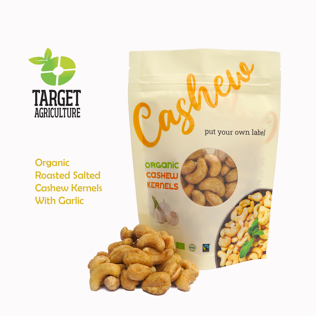 Organic Cashew Kernels With Garlic – Arabian Organics