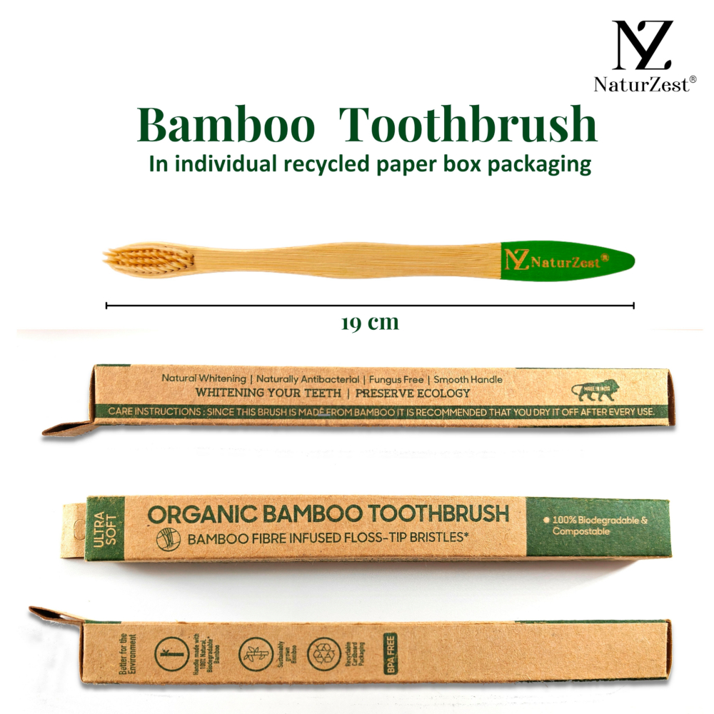 sustainable, eco-friendly Bamboo Toothbrush – Adult – S Handle ...