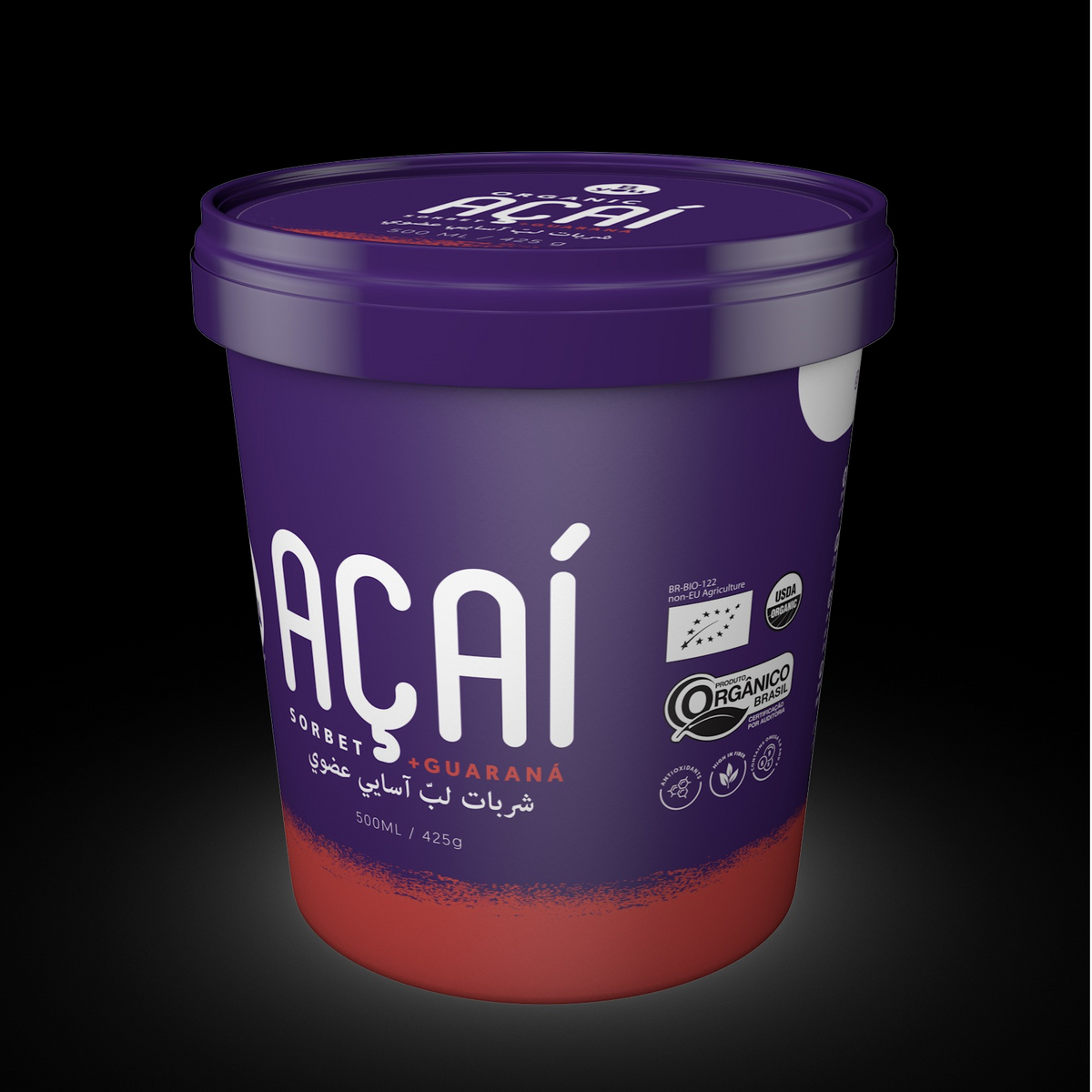 Organic Açaí Sorbet with Guaraná 500ml – Arabian Organics