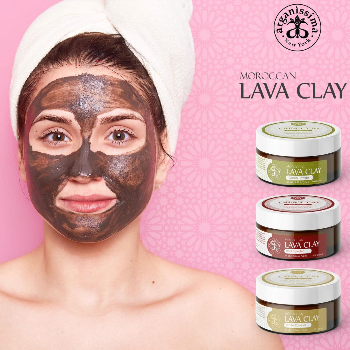 MOROCCAN ATLAS WHITE POWDER LAVA CLAY MASK – Arabian Organics