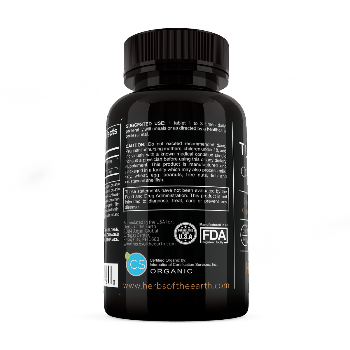 Turmeric USDA 60 Tablets 700MG from Herbs of the Earth – Arabian Organics