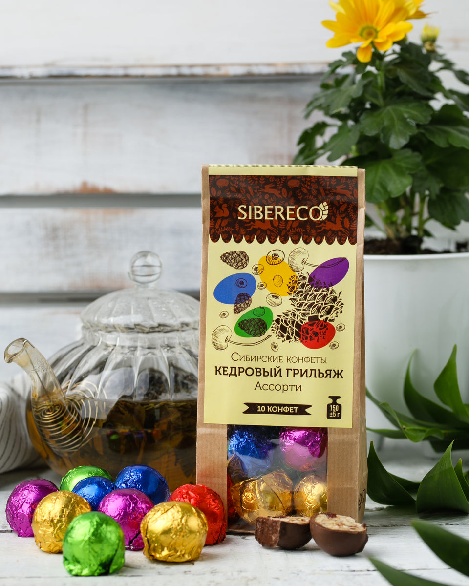 SIBERECO CANDIES, Cedar sweets Assorti, 150g – Arabian Organics