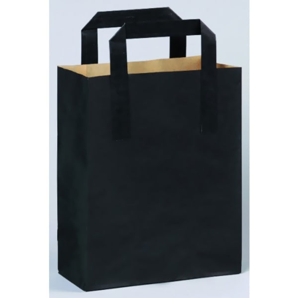 Black Carry Paper Bag With Handle 175 X 90 X 230 MM – Arabian Organics