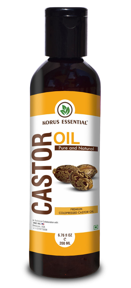 Korus Essential Pure & 100% Natural Cold Pressed Castor/Arandi Oil - 2 ...