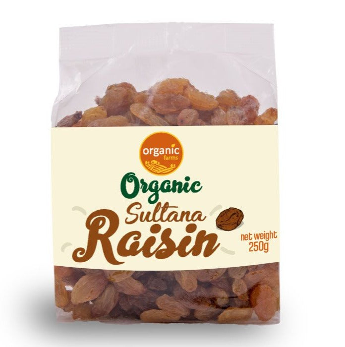 Organic Farms Sultana Raisin 250gm – Arabian Organics
